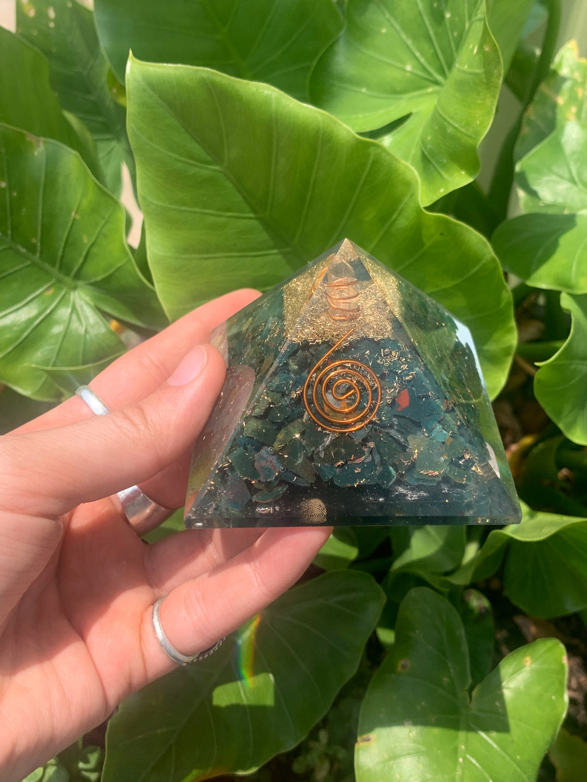 Dragon's Blood Orgonite Pyramid — Crystal Portal